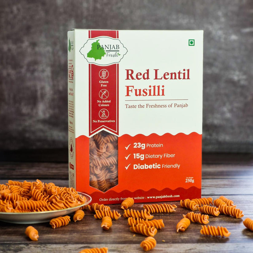 Red Lentil Fusilli – Panjab Fresh